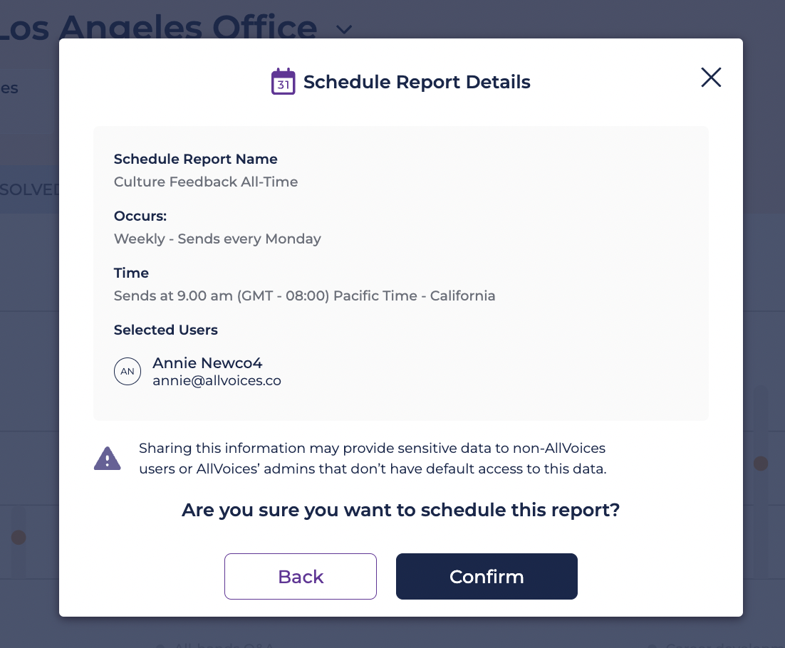 Scheduled Reports 📅 – AllVoices