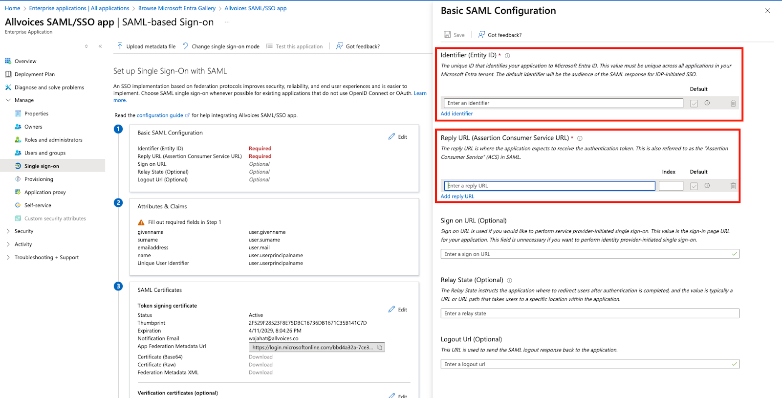 Microsoft Entra SSO Guide – AllVoices