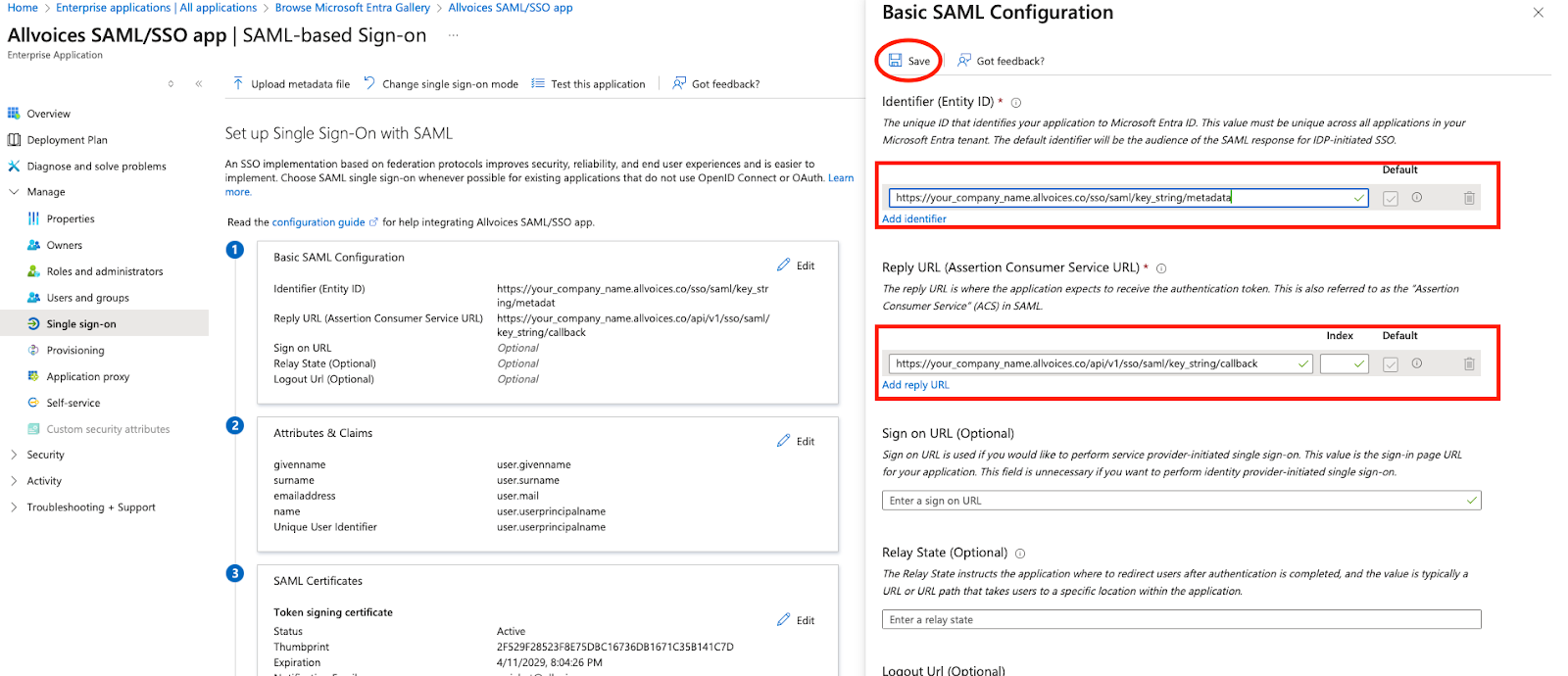 Microsoft Entra SSO Guide – AllVoices