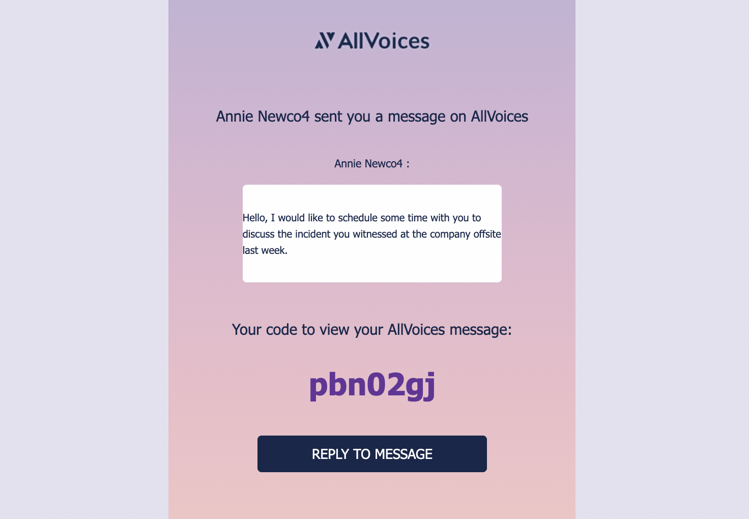 Investigation Messaging – AllVoices