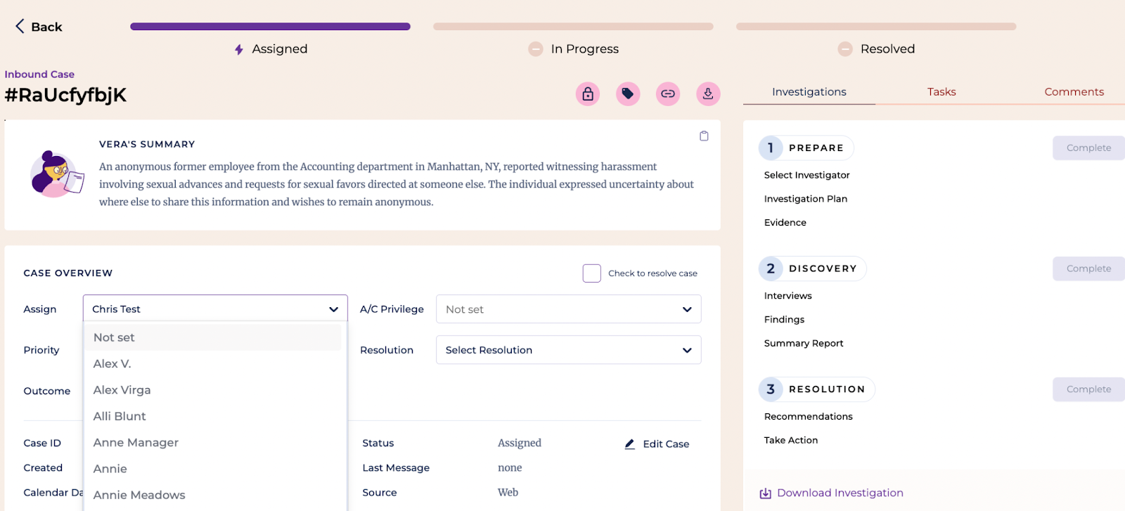 Managing Case Access – AllVoices